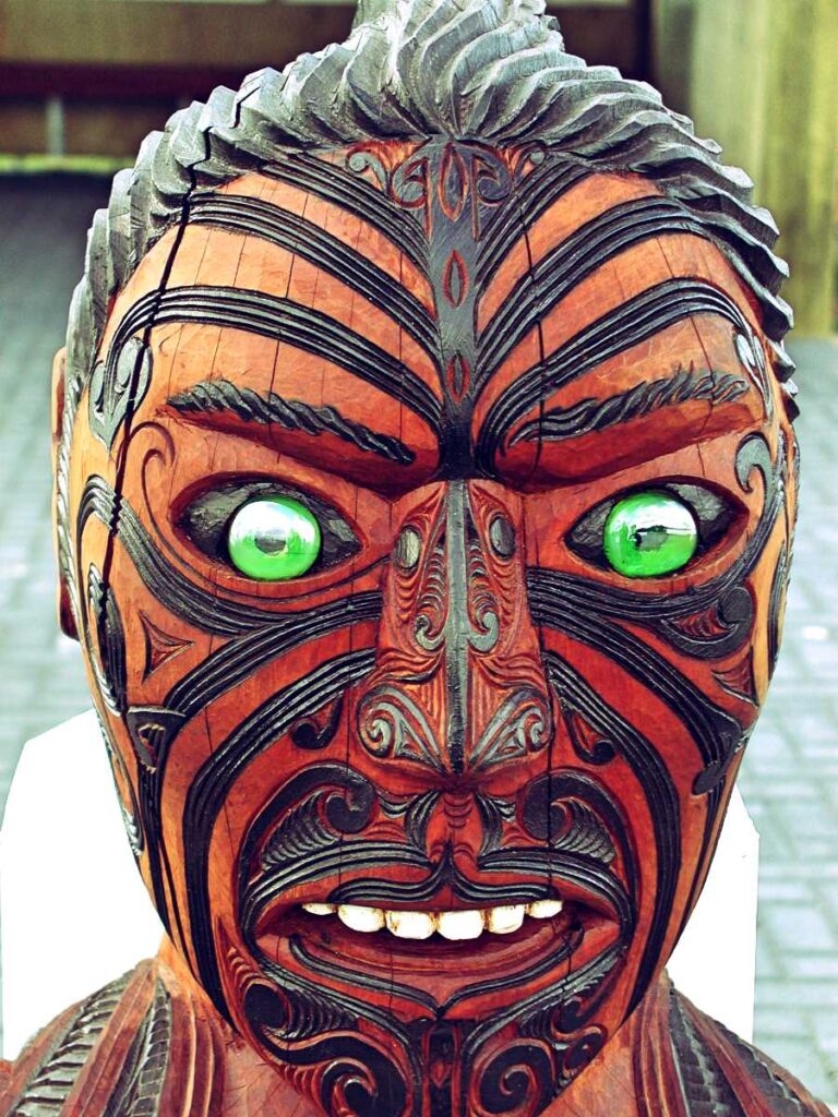 Daily Photo: Wooden Maori Head. Rotorua, New Zealand